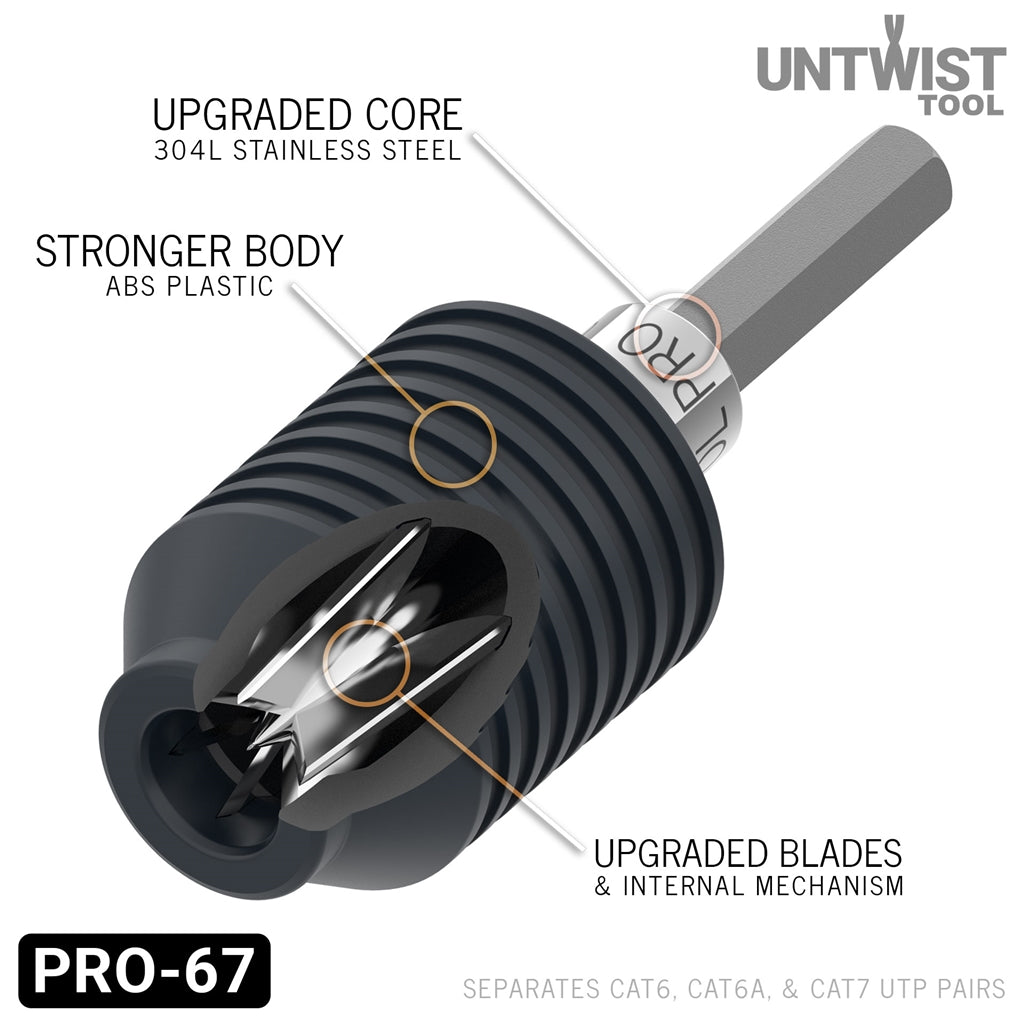 Untwist Tool PRO 56 & PRO 67 Upgrade Kit for CAT5e, CAT6, CAT6A, and C